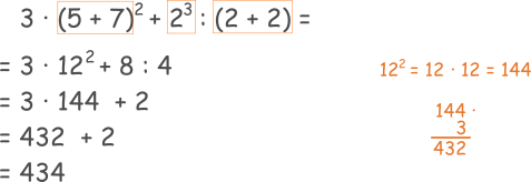 Ordinea operațiilor (+, -, x, :, puteri)